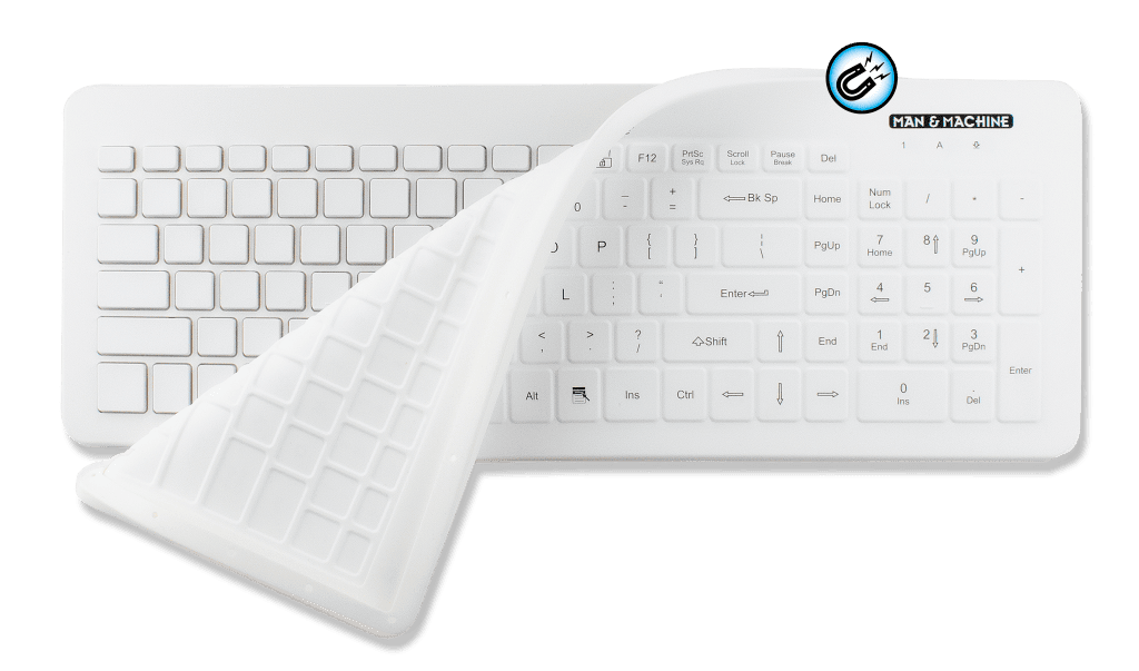 Man & Machine Very Cool Flat MagFix Keyboard (White)